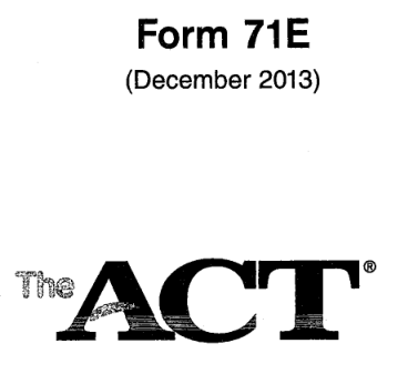 2013 ACT December Test (71E): Video Explanations - Quantum ACT Prep