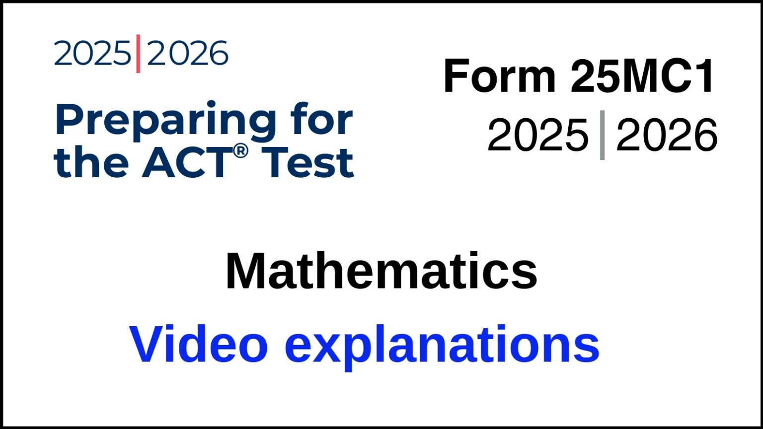 Official ACT Tests Archives - Quantum ACT Prep